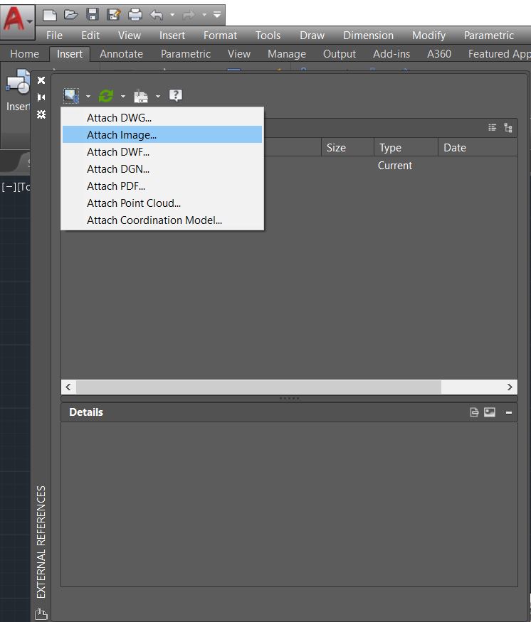 Unable to insert Raster Image References in AutoCAD products