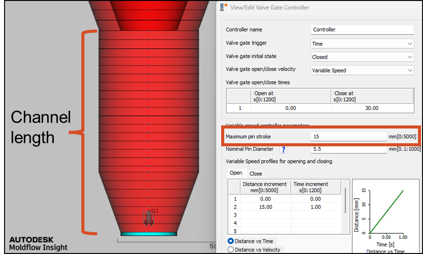 エラー 304519 ** ピンの呼び径..."Moldflow のメッセージ