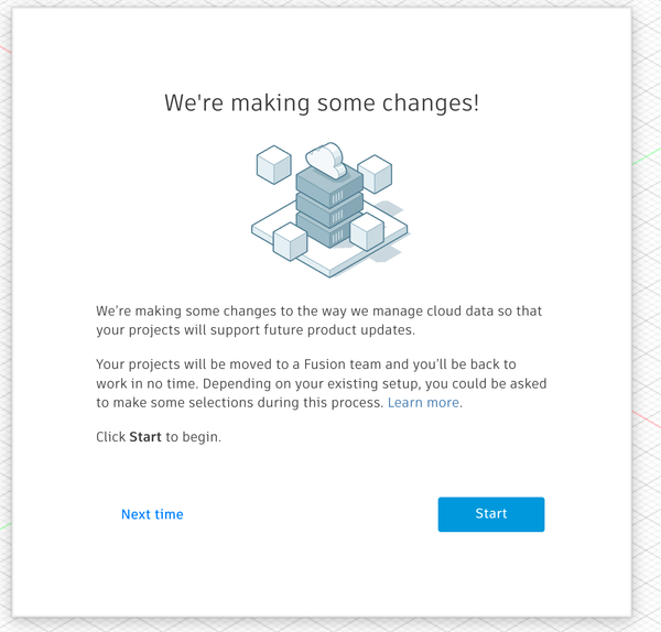 Project transfer stuck when trying to transfer from Single-User Storage to Fusion Team hub