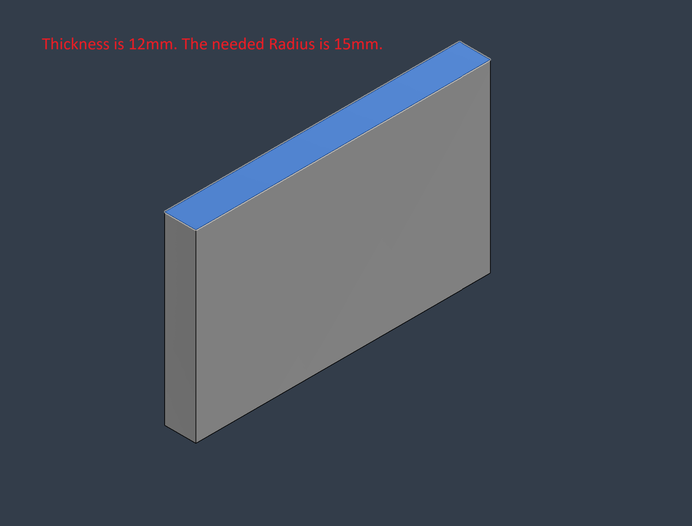 Unable to create specific Radius between 2 faces about Fillet at Fusion