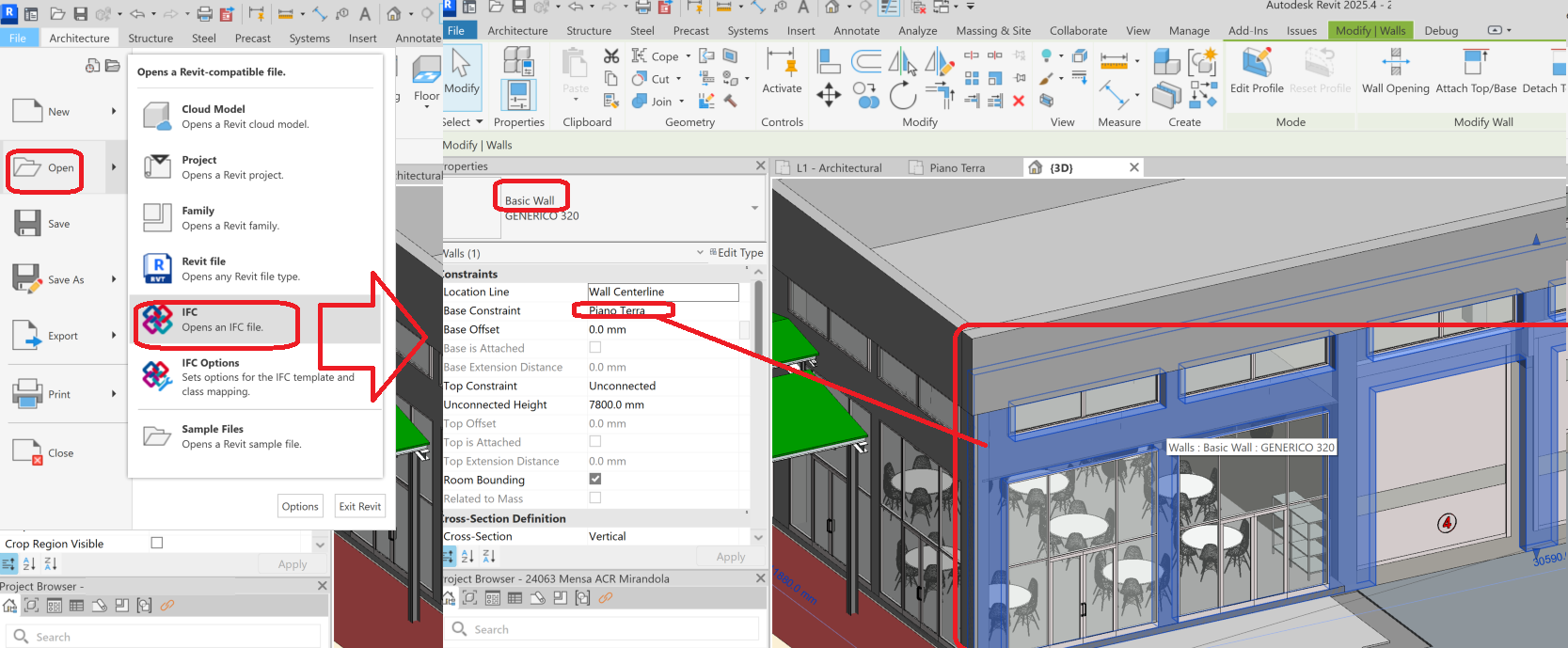 Éléments IFC non attribués aux niveaux après la liaison de l’IFC à Revit