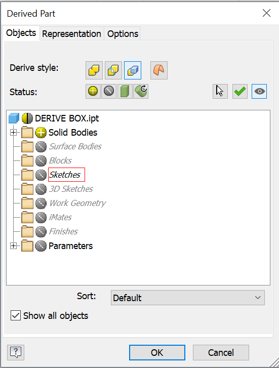 Export all sketches of an Inventor part to be used in a derived part