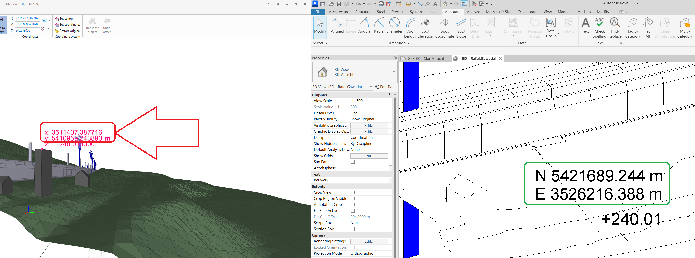 Coordinates not correct exporting IFC from Revit