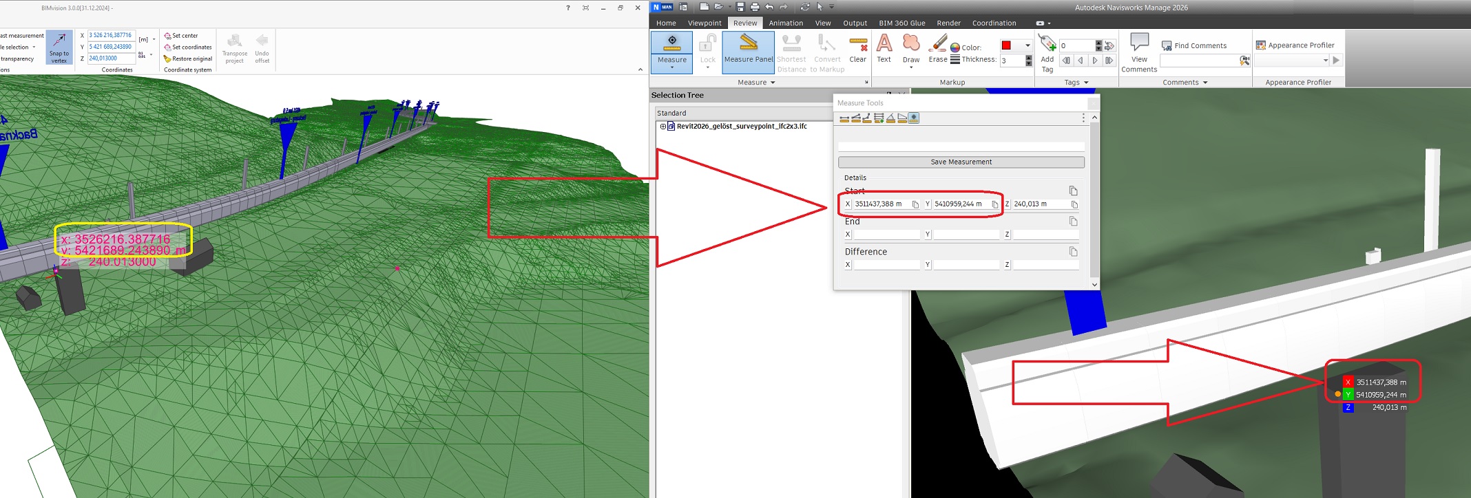 IFC placed incorrectly in Navisworks
