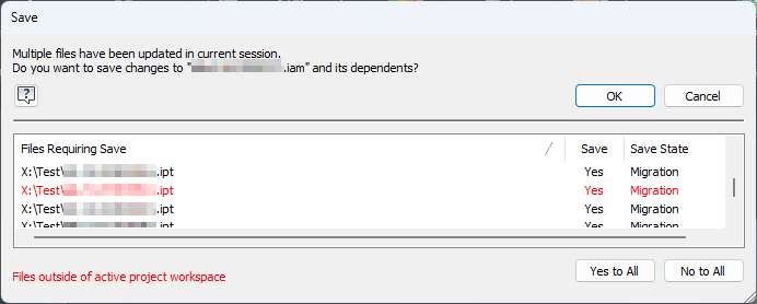 "Files outside of active project workspace" when saving dependencies of an Inventor assembly