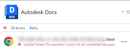 Unable to upload .html files into BIM 360 or ACC through Desktop Connector