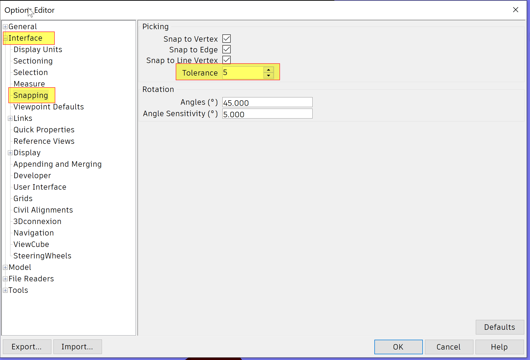 When using the Measure tool in Navisworks, the plane that displays the surface it is snapping to ...