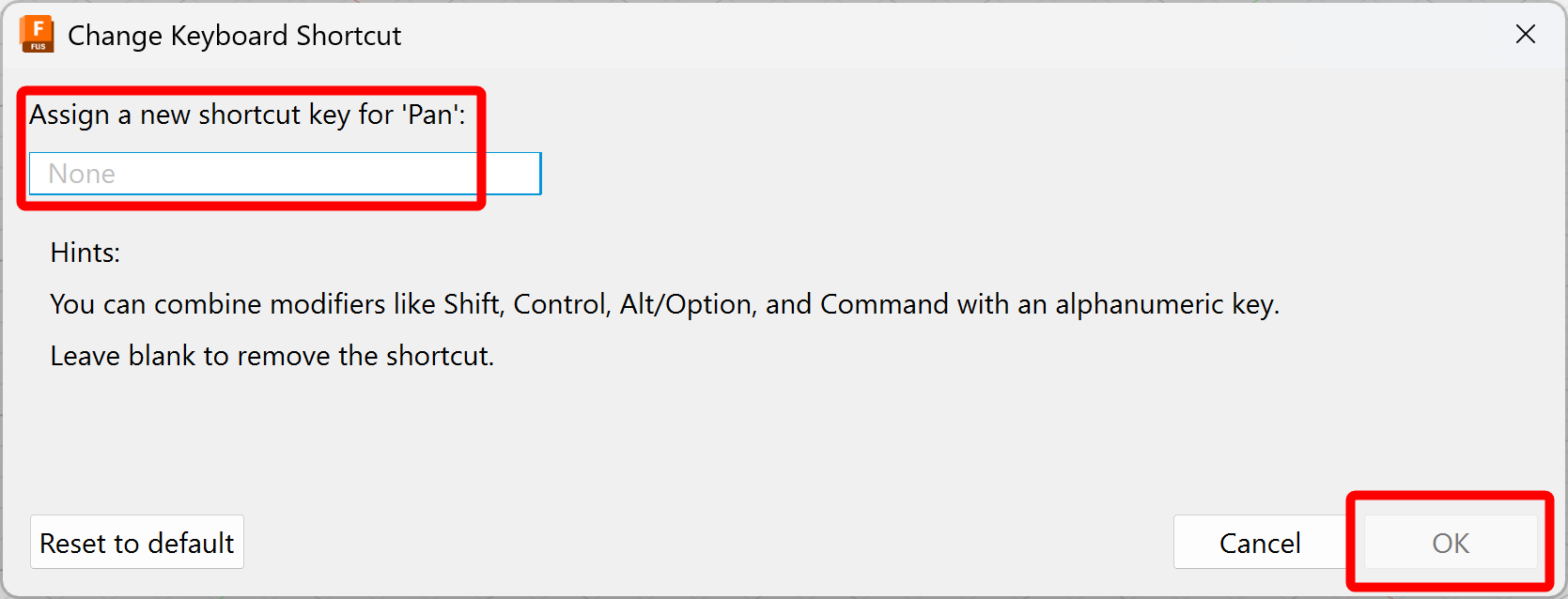 How to create a custom shortcut in Fusion?