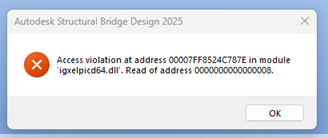 "Access violation at address...in module igxelpgicd64.dll " appears in ...