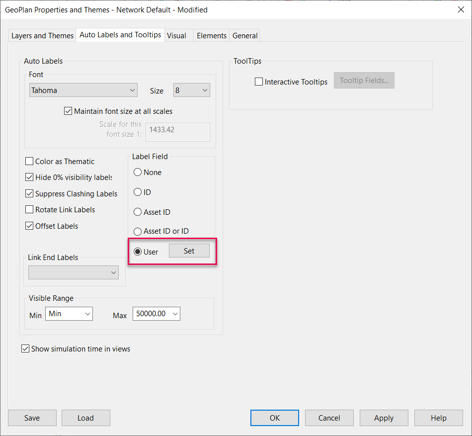 Labeling assets on the GeoPlan in InfoWorks ICM