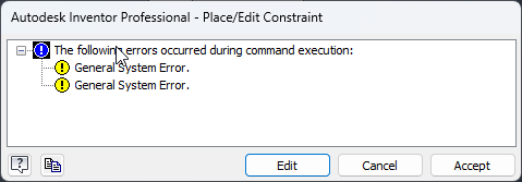 "General System Error" when constraining with multiselect in weldment ...