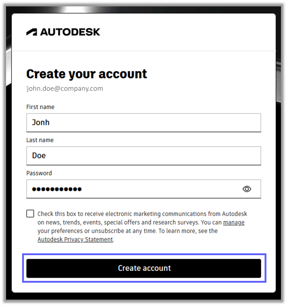 How to Create a New Autodesk Account