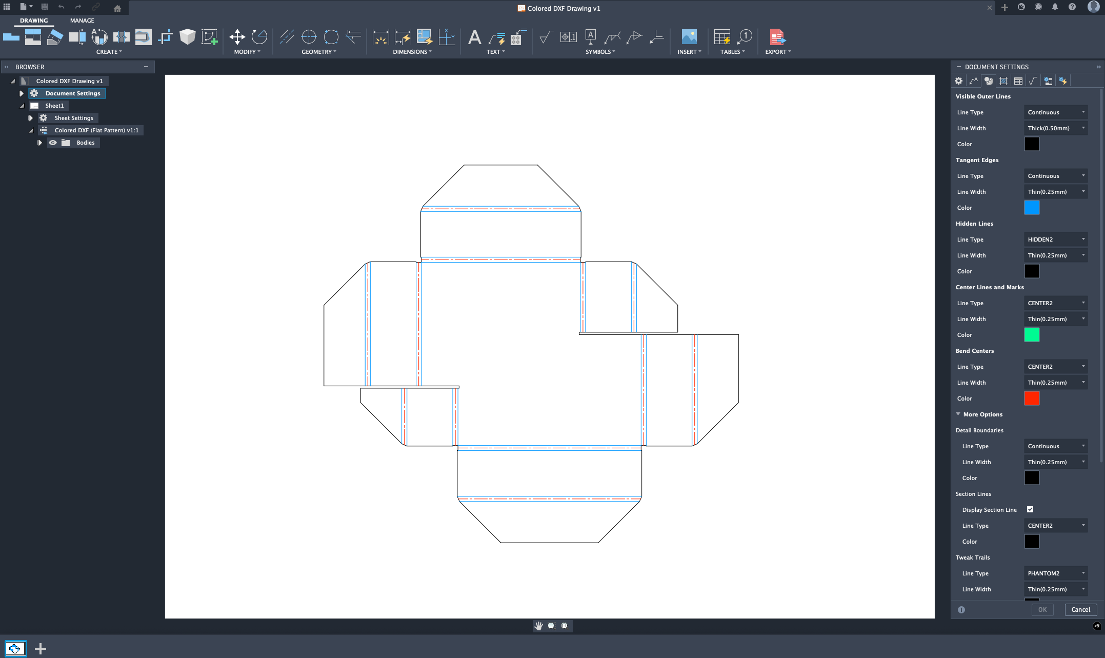 How to Assign Colors to Lines When Exporting DXF Files in Fusion.