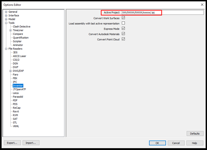 Opening Inventor IAM file does not find IPT parts in Navisworks