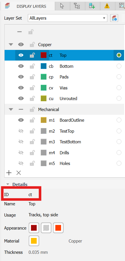 The "Display Layers" panel in the Electronics workspace no longer shows layer numbers after the ...