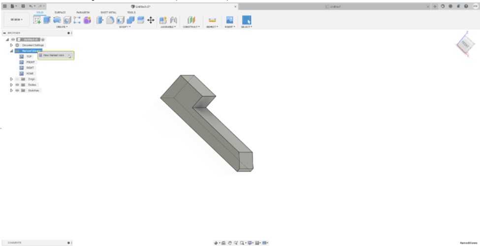 How to insert custom/named drawing view in Fusion