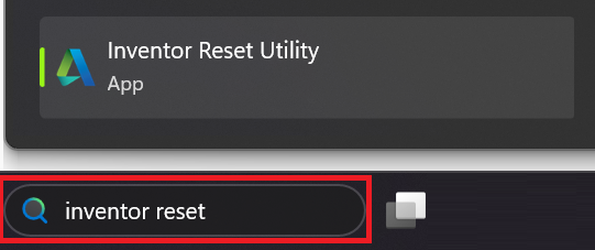 Use the Inventor Reset Utility to reset local settings to default values