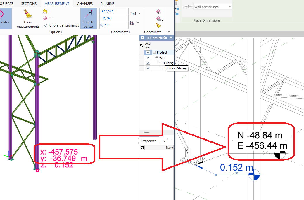 Linked Tekla IFC file positioned incorrectly in Revit