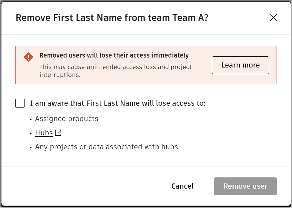 Autodesk User management: Remove users from all cloud products and projects