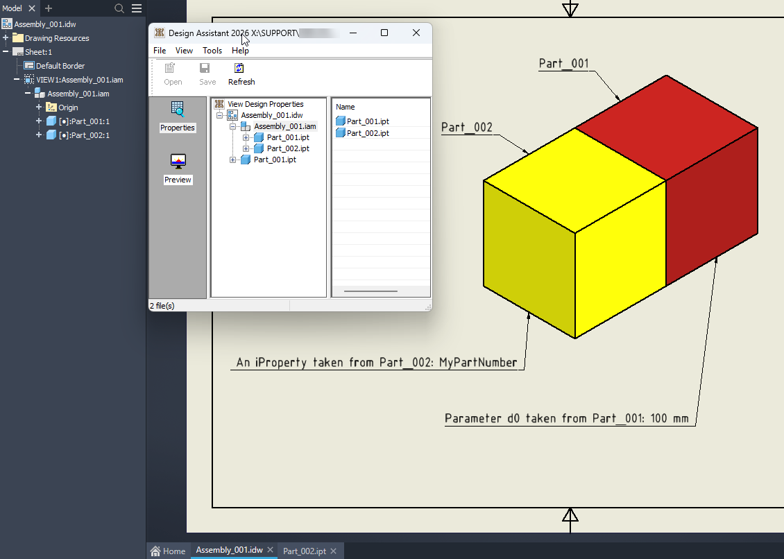 Unexpected direct file references to an Inventor drawing