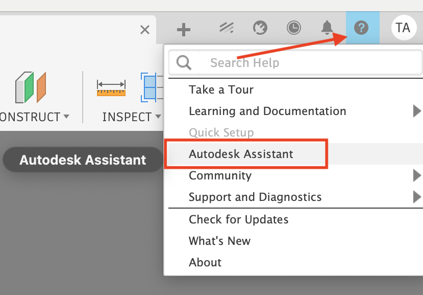 Where is Autodesk Assistant located in Autodesk Fusion