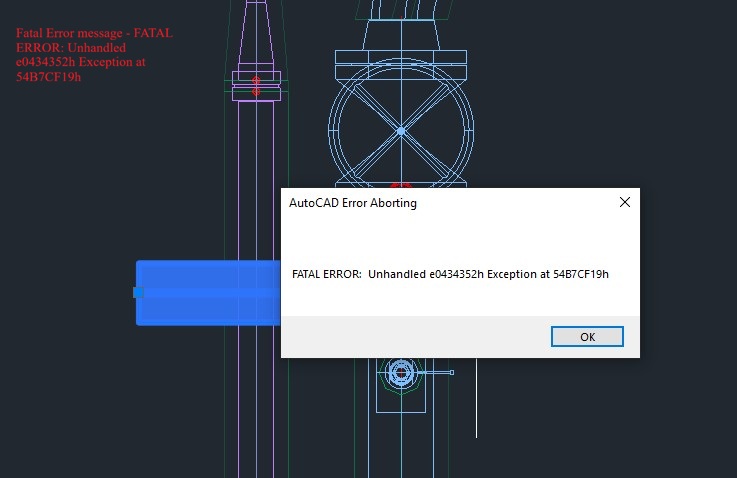 "FATAL ERROR: Unhandled e0434352h.." when creating and selecting a ...