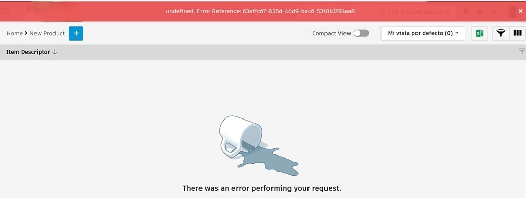 Undefined. Error Reference while accessing the workspace view in Fusion ...