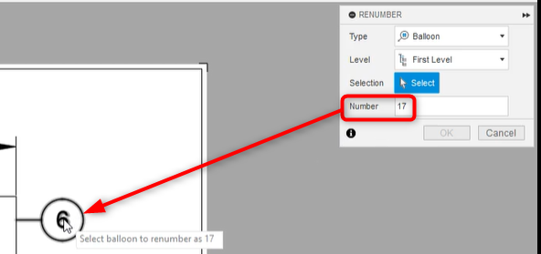 How to renumber a component from one item number to another item number in the parts list on a ...