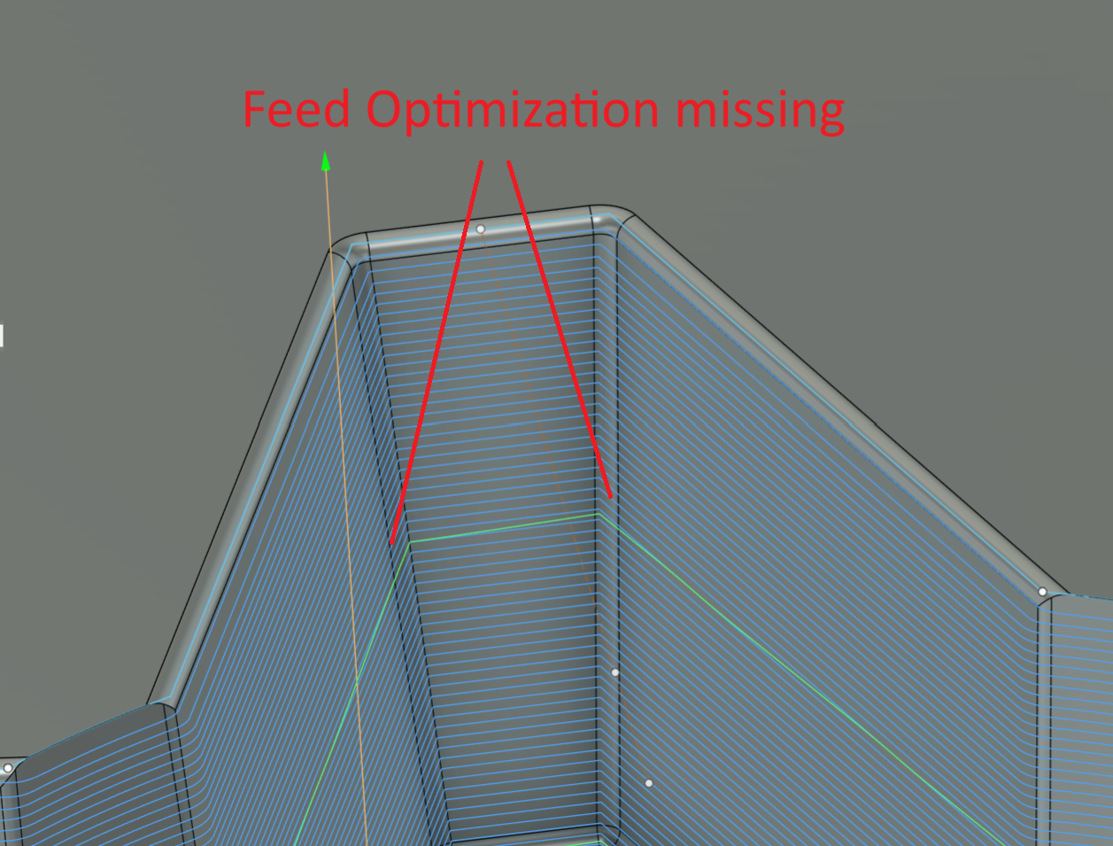 Feed optimization does not work on the spiral toolpath in Fusion.