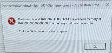 "The memory could not be written" while extracting orthographic ...