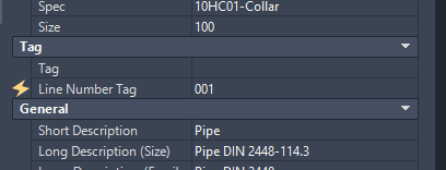 What are the two properties listed for the tag in 3D models of AutoCAD ...