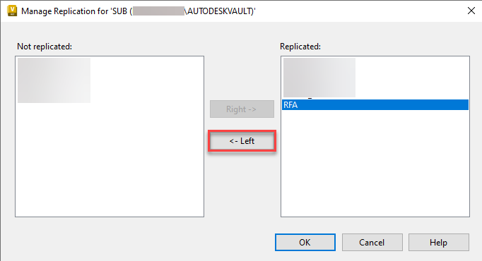 How to unreplicate a Vault database and re-enable it in the ADMS Console