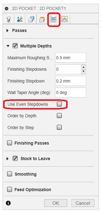 "Verification interrupted" while simulating a 2D Pocket and 3D Pocket clearing toolpath in Fusion