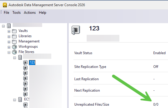 How to correctly decrease filestore size on an Autodesk Vault Filestore Server (AVFS)?
