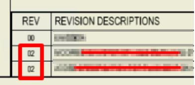 Incorrect revision table appears after updating properties in Inventor drawing from Vault