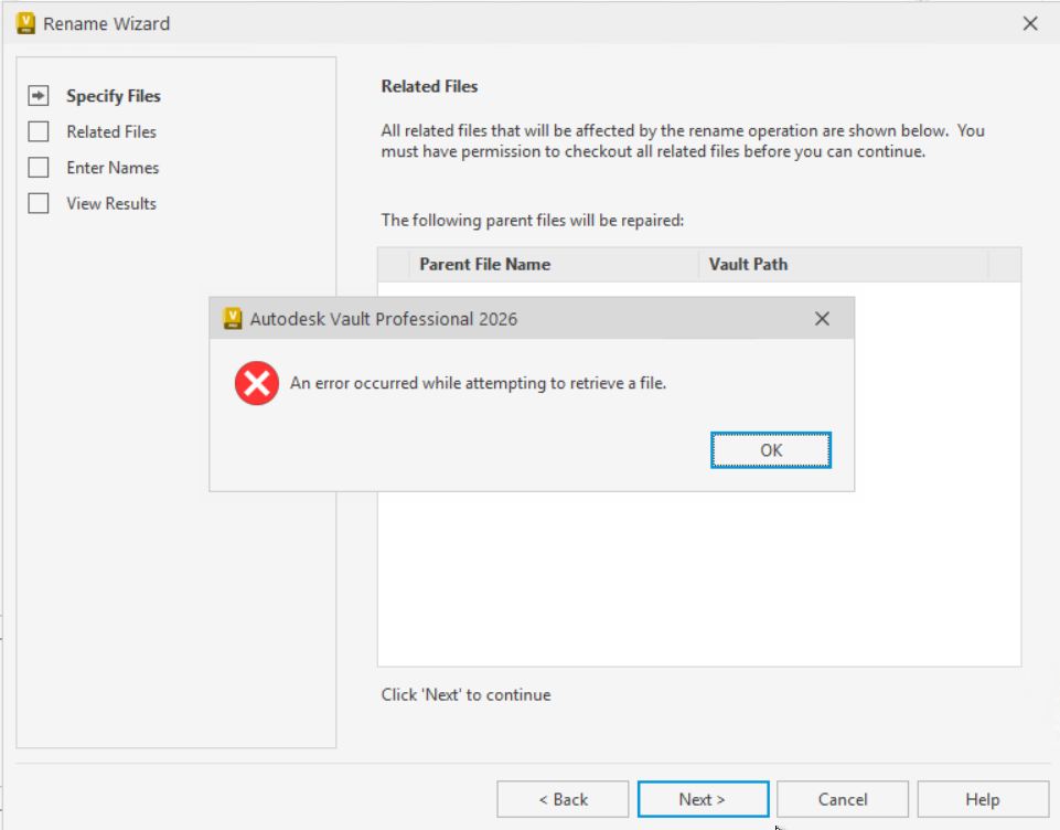 "An error occurred while attempting to retrieve a file." when moving or renaming a file in Vault ...