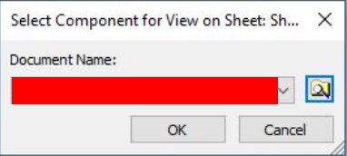 When creating a drawing from a custom template Inventor prompts for Component for View