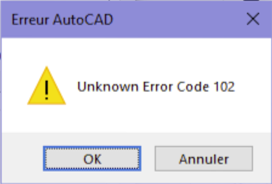 "Unknown Error Code 102" when setting up PC3 print configuration files in AutoCAD