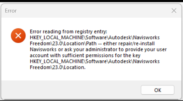 "Error Reading the Registry" when trying to open a file with default ...