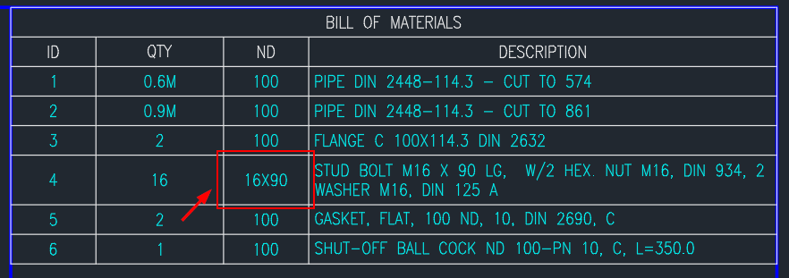 How to change the Isometric bill of materials table to show the ...