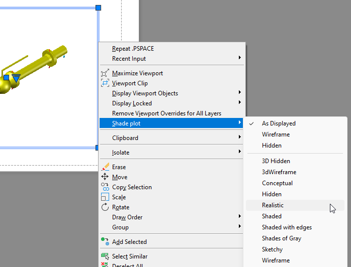 Drawing is always printed in wireframe when plotting it from AutoCAD