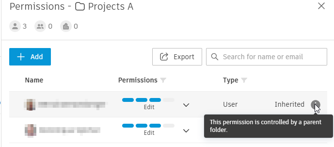 Subfolders are not listed for a specific team member when trying to ...