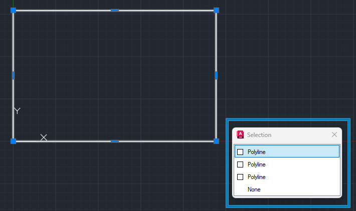 Selection window is not displayed in AutoCAD products