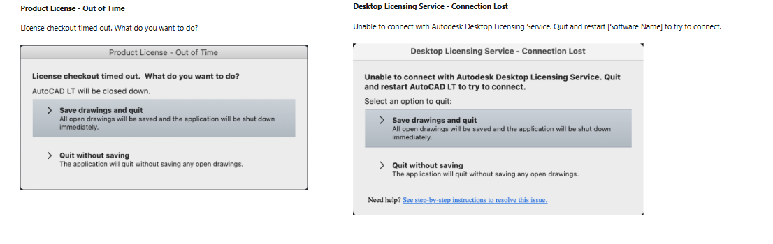 "License checkout timed out. What do you want to do?" when launching ...