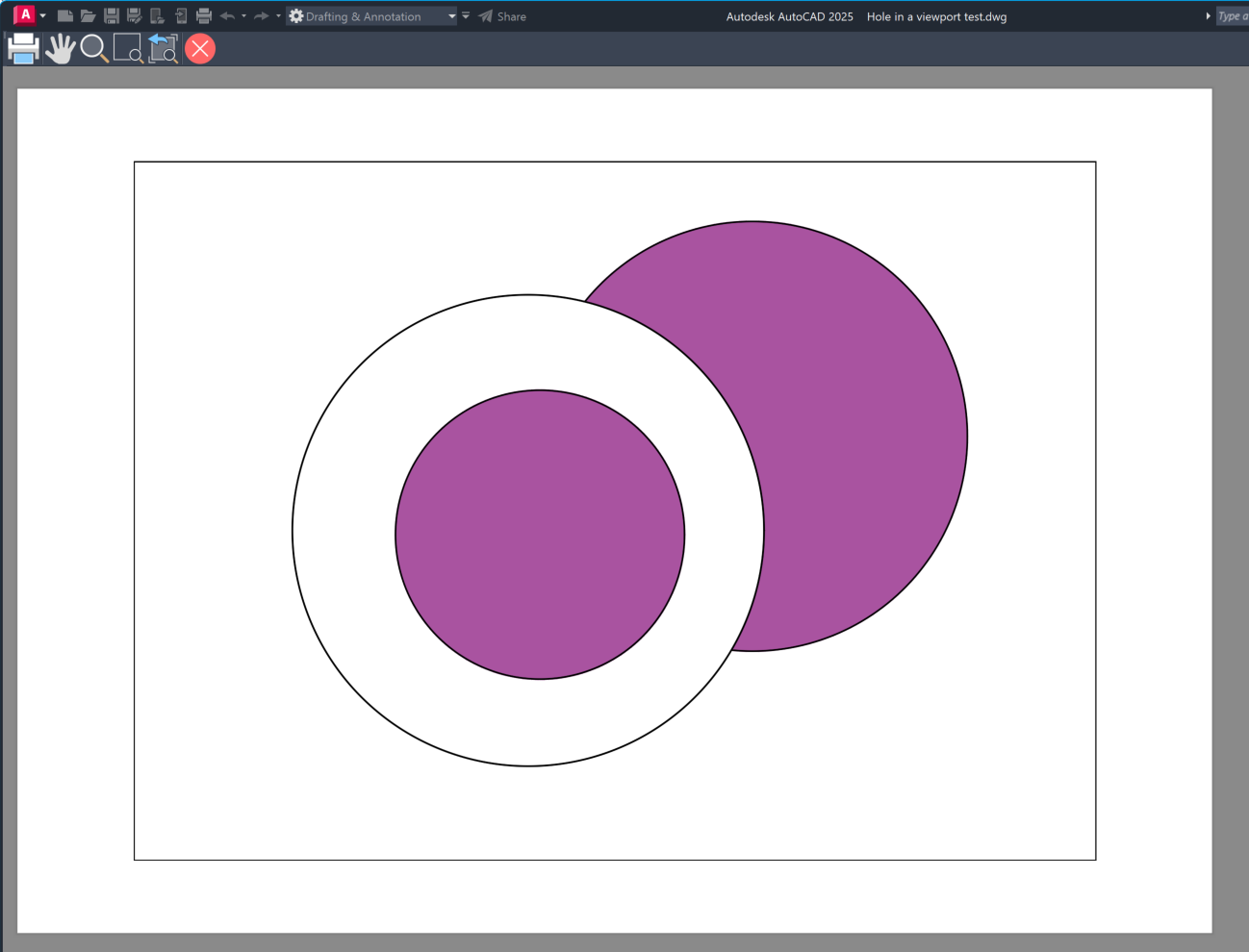 Unable to correctly print to PDF a circular viewport contained within a ...