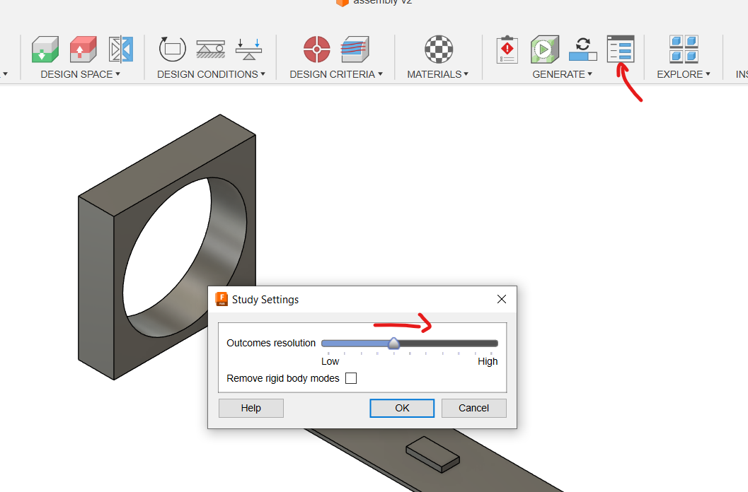 "Fusion 360 encountered a problem and failed to complete the outcome generation" using ...