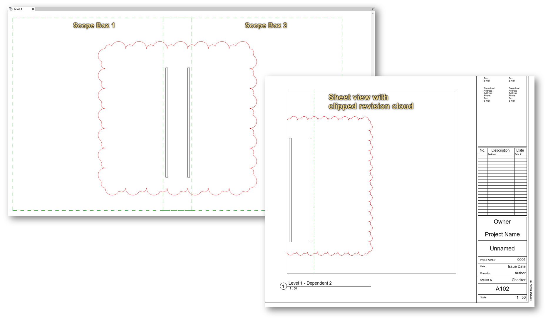 Is it possible to draw a revision cloud in a view that will appear in ...