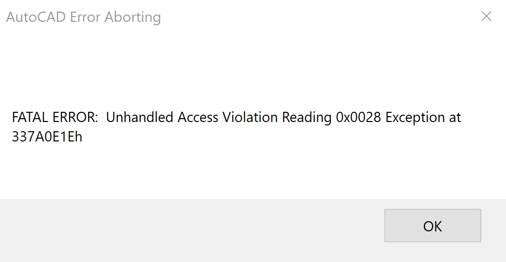 Crash or freeze while using the HATCH command in AutoCAD