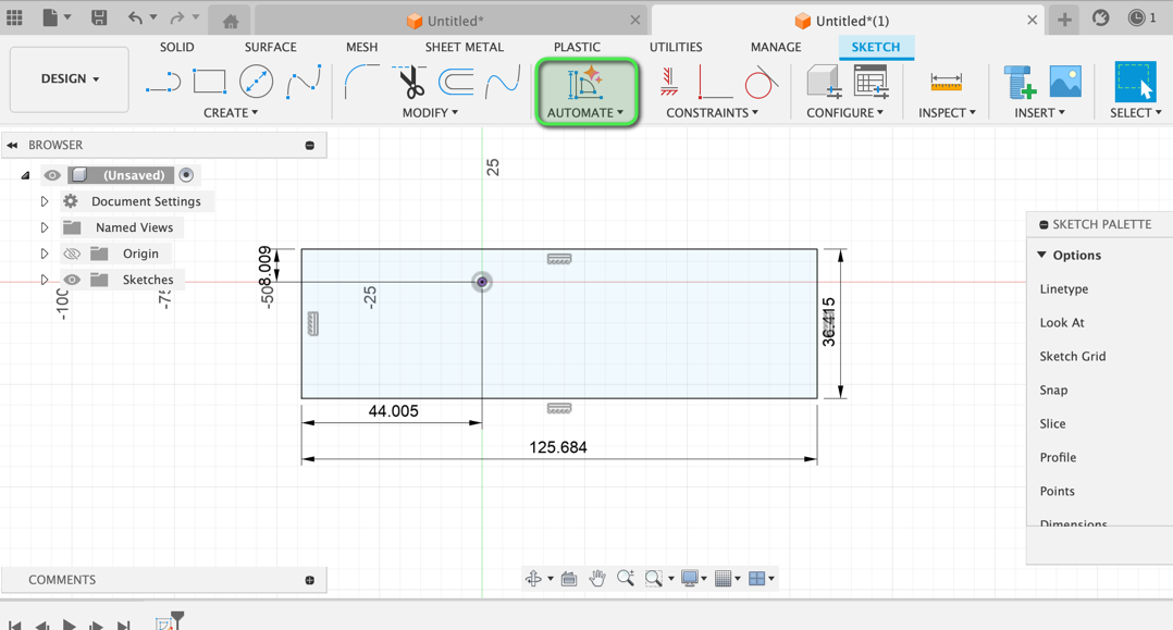 AI auto constrain is not showing in Fusion