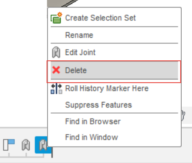 How to delete or remove a joint in Fusion